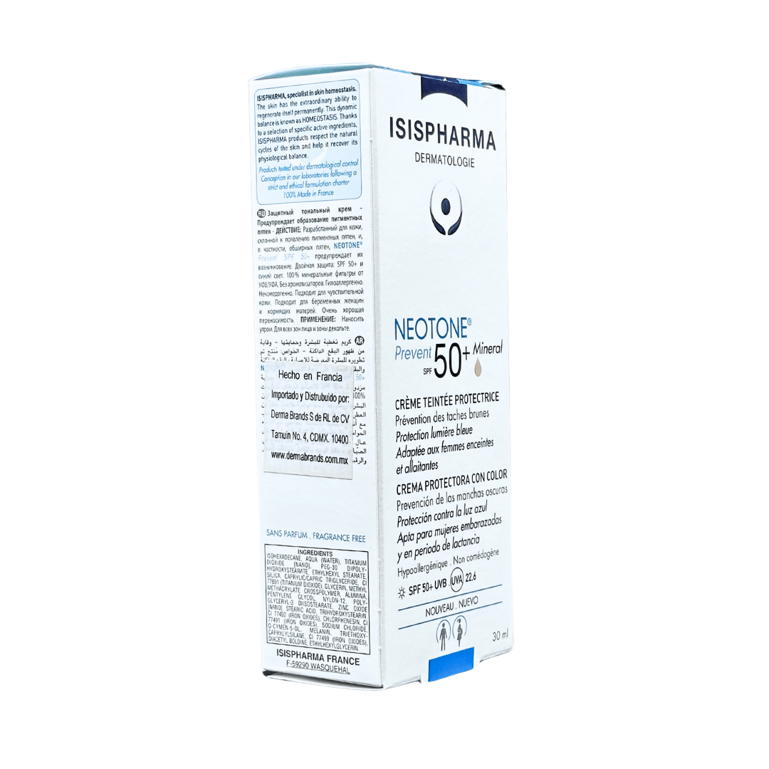Isispharma Neotone Prevent 50 + Mineral - DermCenter Clínica Dermatológica.